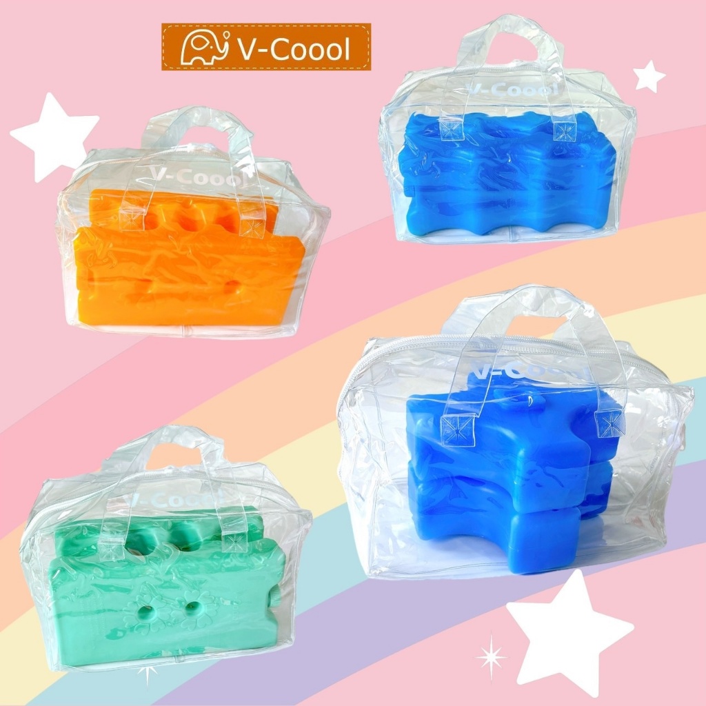 v-coool ไอซ์แพค icepack (2ก้อน) เก็บขวดนม ถุงนม ไอซ์เจล ไอซ์แพ็ค น้ำแข็งเทียม 4 แบบ เก็บความเย็น ...