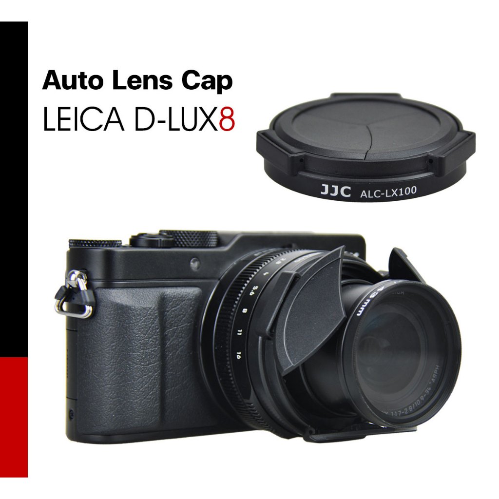 Auto Lens Cap Leica D-LUX8 JJC ALC-LX100 สีดำ ฝาปิดหน้าเลนส์อัตโนมัติ | Shopee Thailand