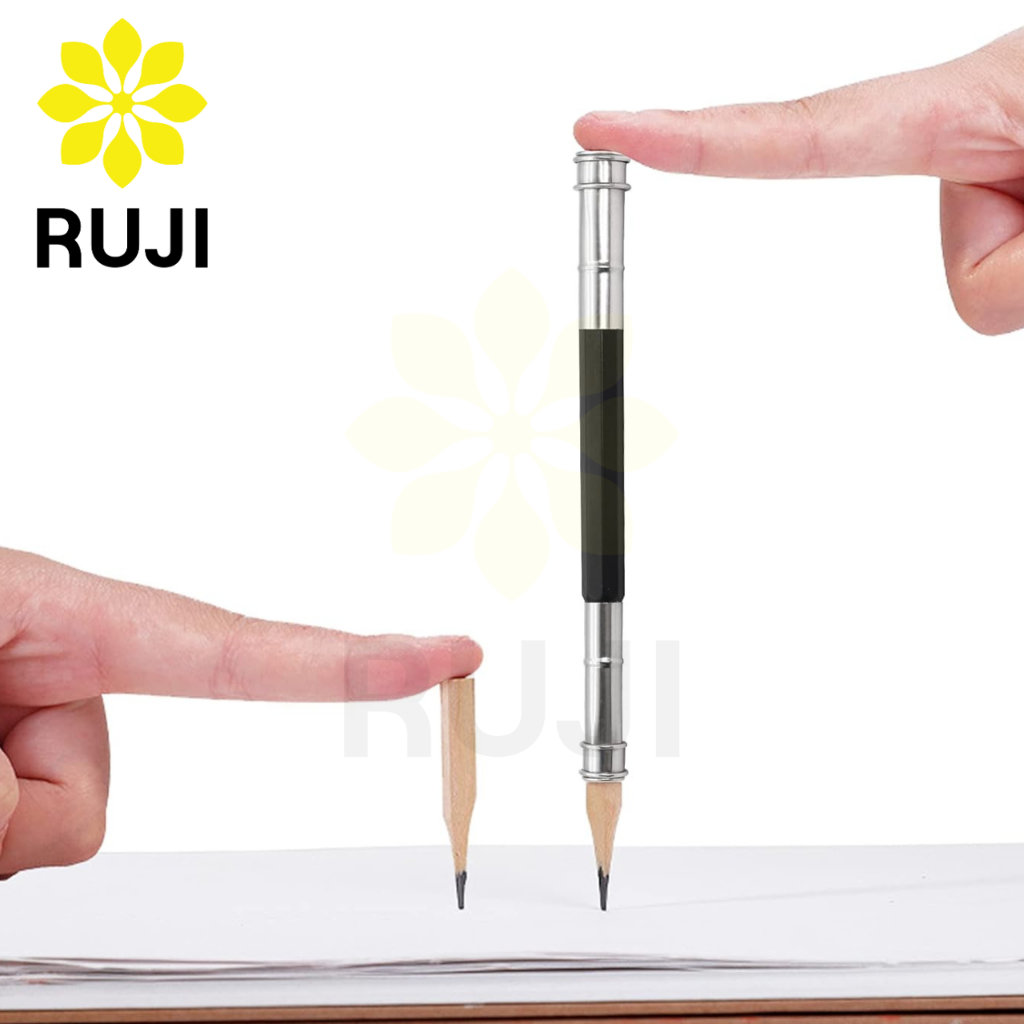 RUJI RJ-139 ปลอกต่อดินสอ 2 หัว 2iN1 แบบหัวหนีบล็อค Pencil Holder ด้าม ...