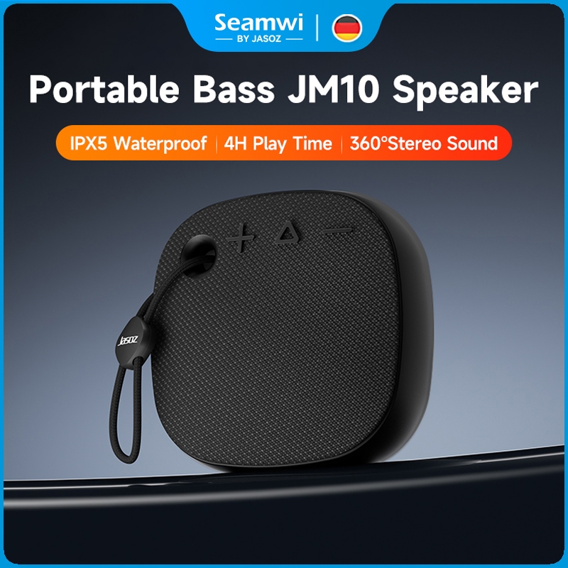 Seamwi JM10ลำโพงบลูทูธ แบตเตอรี่ บลูทูธ 5.3 เสียง HiFi ลำโพงไร้สายแบบพกพา IPX5 ใช้งานสูงสุด5 ...