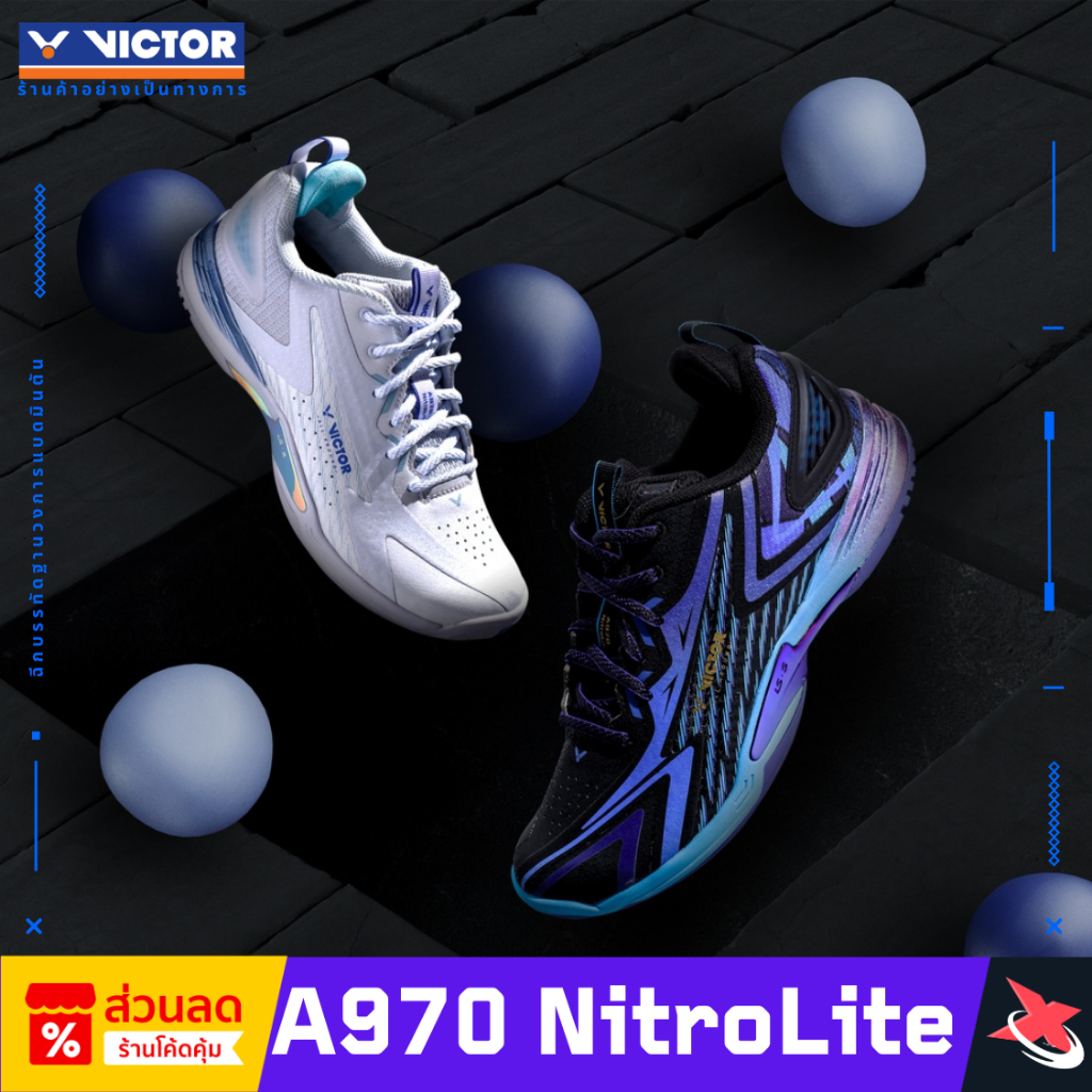 (ยอดนิยม)⚡ VICTOR A970 NitroLite 👟 รองเท้าแบดมินตัน รองรับแรงกระแทก 💥 ทนทานทุกการเคลื่อนไหว ...