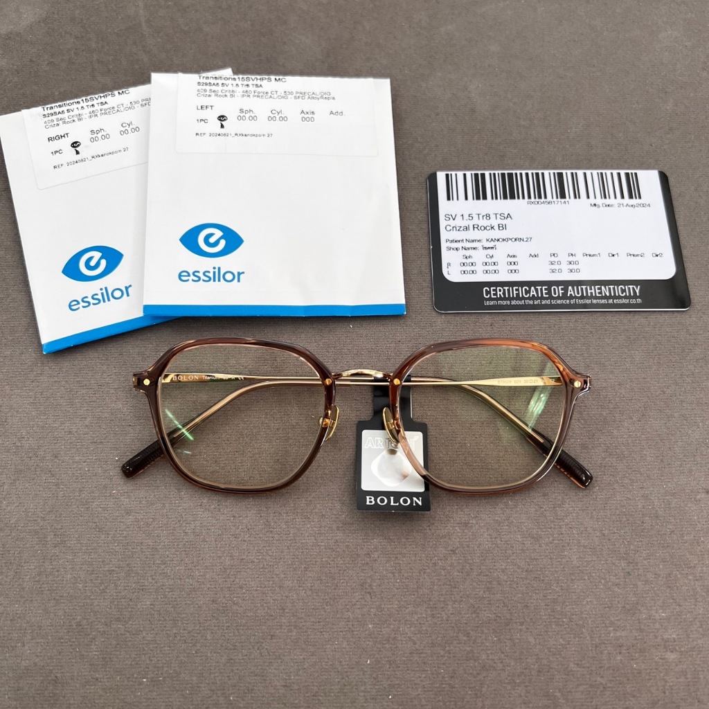 Lab Essilor Index 1.67 / 1.74 (สั่งผลิตเลนส์ประมาณ 3-5 วันทำการ) ของแท้ ...