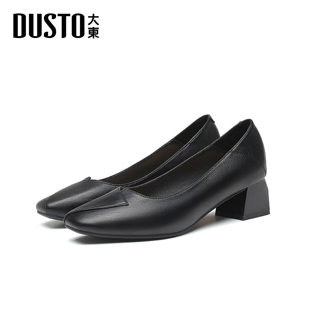 DUSTO รองเท้าคัทชูส้นสูงทำงาน2025 เสริมส้นเพิ่มบุคลิก หนังเทียมส่วมใส่ ...