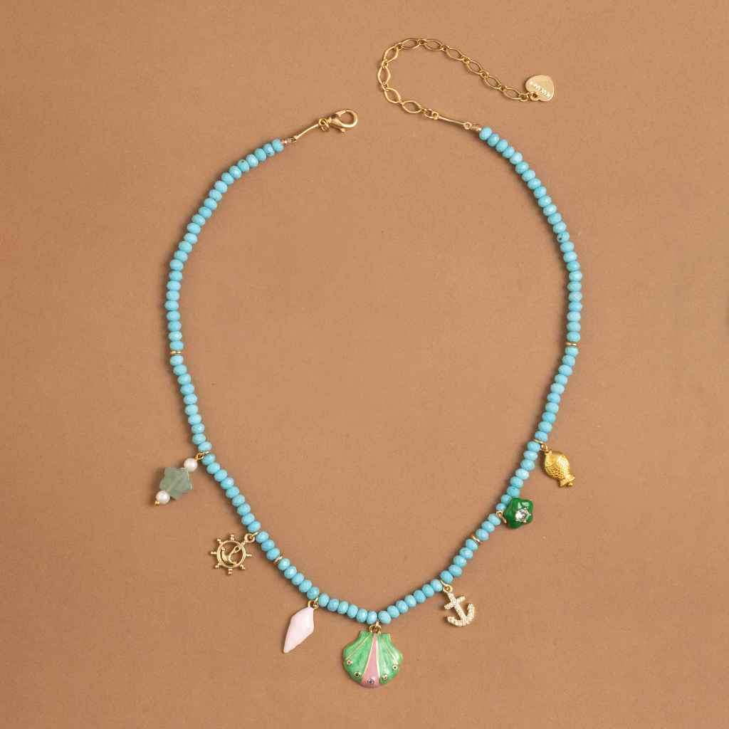 SUMMER CHARM LUCKY STONE NECKLACE | Shopee Thailand