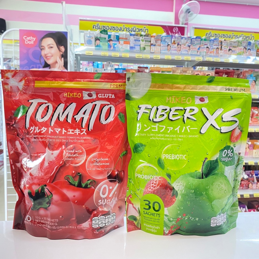 มิเกว ไฟเบอร์/กลูต้า Mikeo Fibrer/Gluta ผลิตภัณฑ์เสริมอาหาร บรรจุ30ห่อ | Shopee Thailand