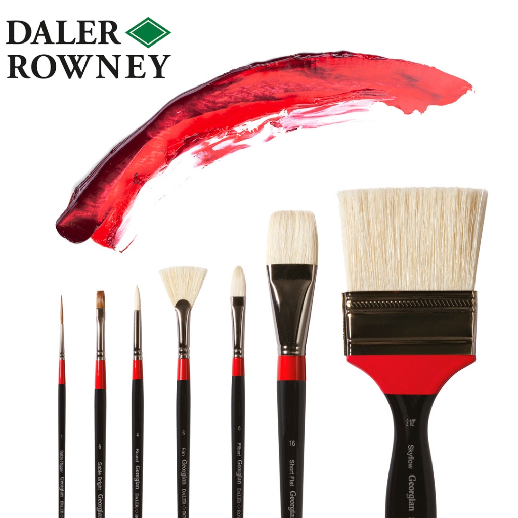 พู่กัน Daler-Rowney Filbert Georgian Oil Brushes | Shopee Thailand