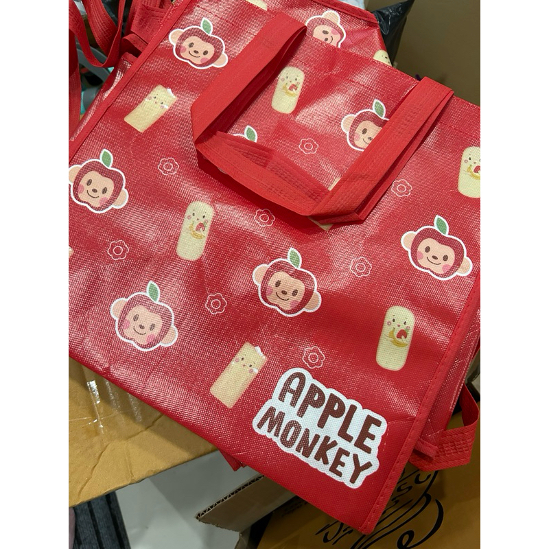 [สินค้าแถม] ถุงใส่ของลาย Apple monkey | Shopee Thailand