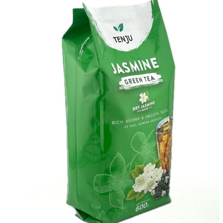 (ถุงเขียว) เท็นจู ใบชาเขียวมะลิ Tenju Jasmine Green Tea 600g | Shopee ...