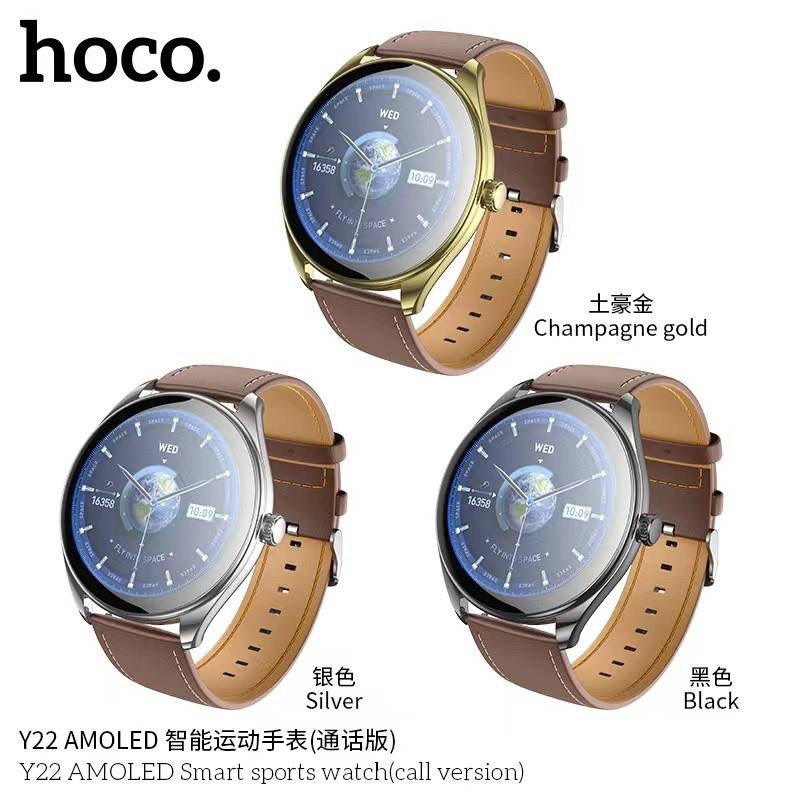 Hoco Y22 AMOLED smart sports watch (call version)นาฬิกาแบบโทรคุยได้ ...