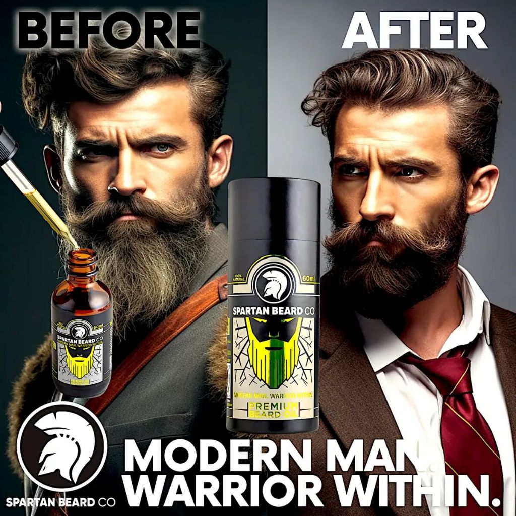 SPARTAN™ Beard 🧔🏻 Growth Oil น้ำมันเครา ออร์แกนิคระดับพรีเมียม น้ำมัน ...