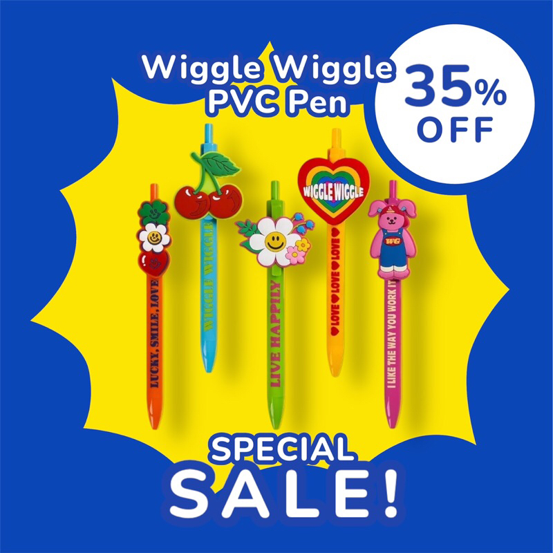 ขายดี มีพร้อมส่ง Wiggle Wiggle PVC Pen ปากกาลูกลื่น ลายน่ารัก 0.5mm ...