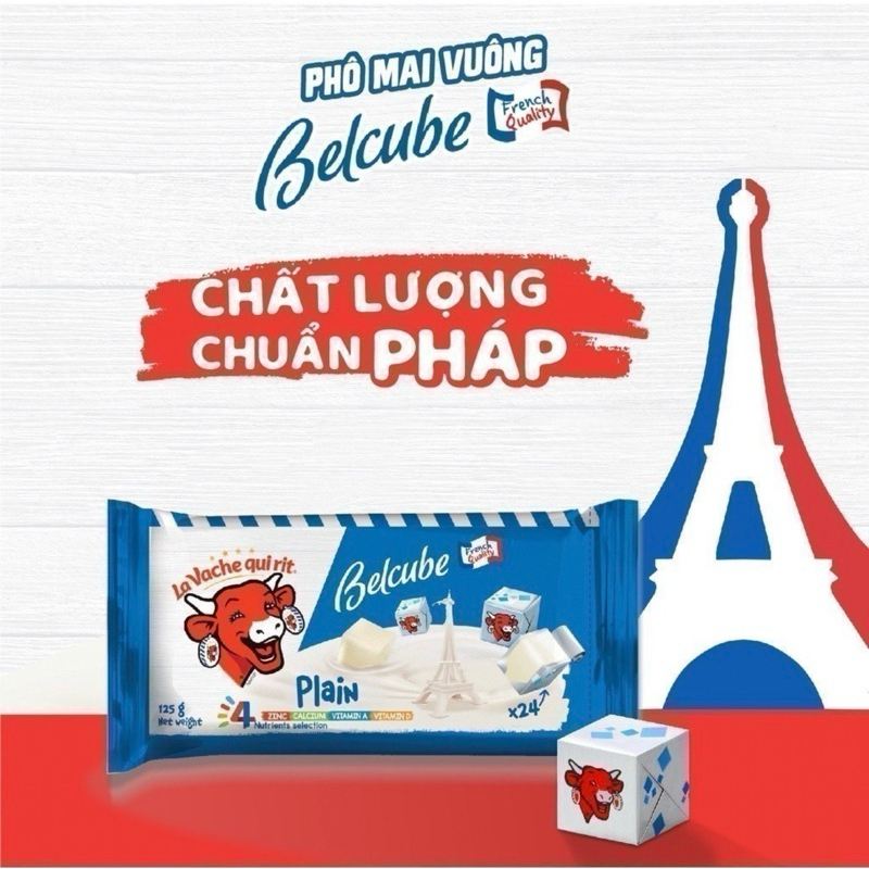 The Laughing Cow Cheese Belcube(24 Cube blue )คิวบ์ บลู 24 ชิ้น นำเข้า ...