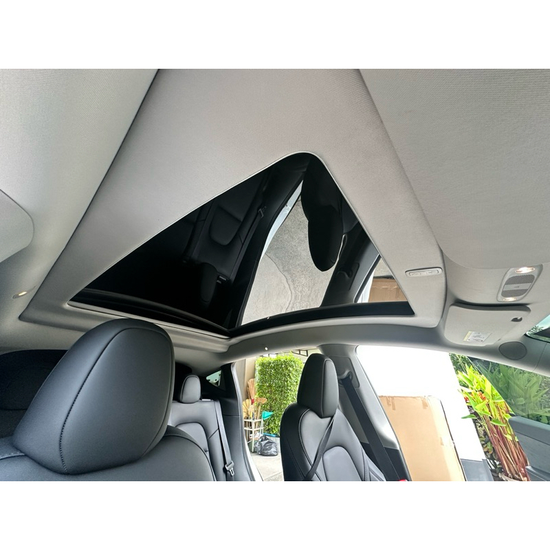 Tesla model Yม่านไฟฟ้า 2 ปุ่มหน้า/หลัง พร้อมฟังชั่น Voice Control คำ ...