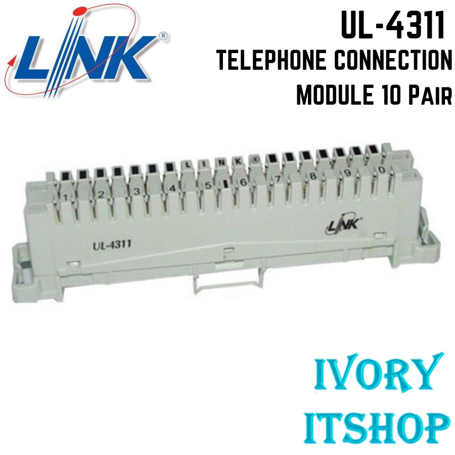 LINK UL-4311 เทอร์มินอลโทรศัพท์ TELEPHONE CONNECTION MODULE 10 Pair ...