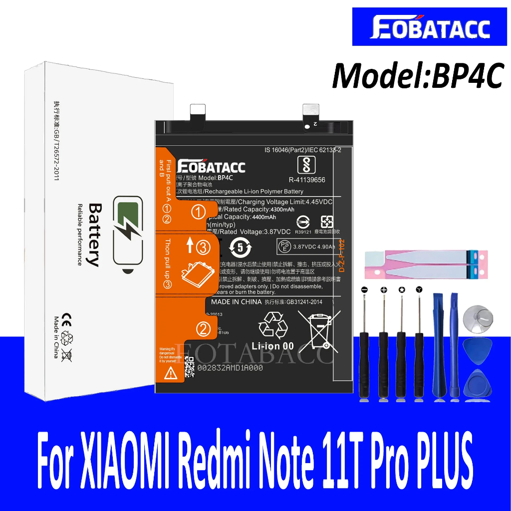 BP4C แบตเตอรี่ใหม่ สำหรับ Xiaomi redmi Note 11T Pro + /11T Pro ...
