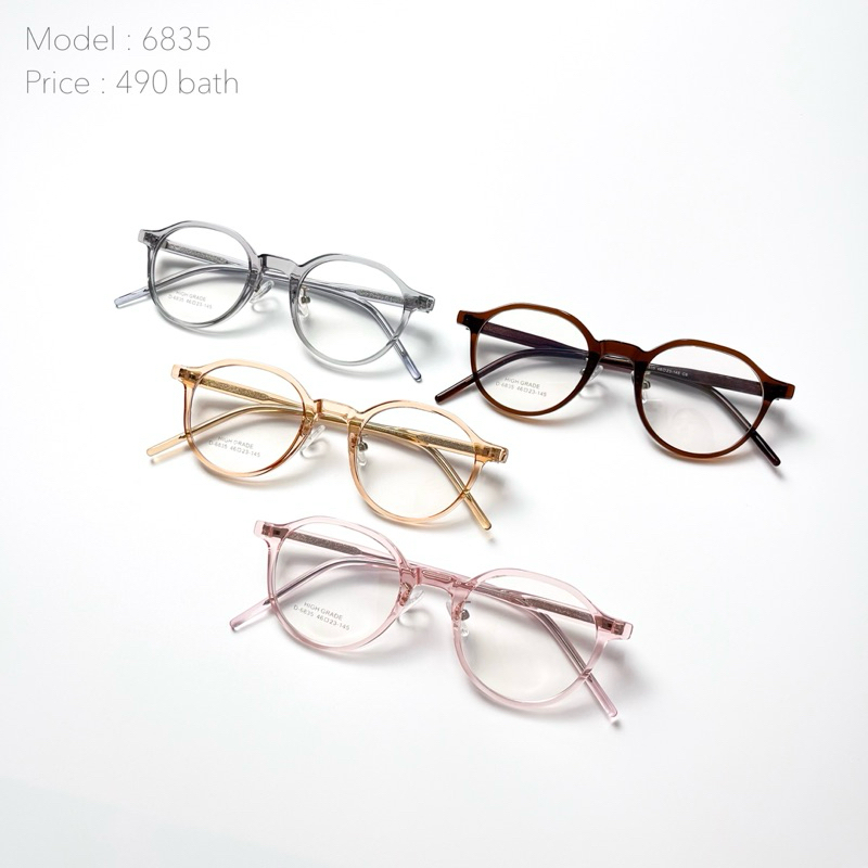 กรอบแว่นตา รหัส 6385 💗 ทรงกลมหยดน้ำ น่ารักละมุนสุดๆ เฉพาะกรอบแว่นพร้อม ...
