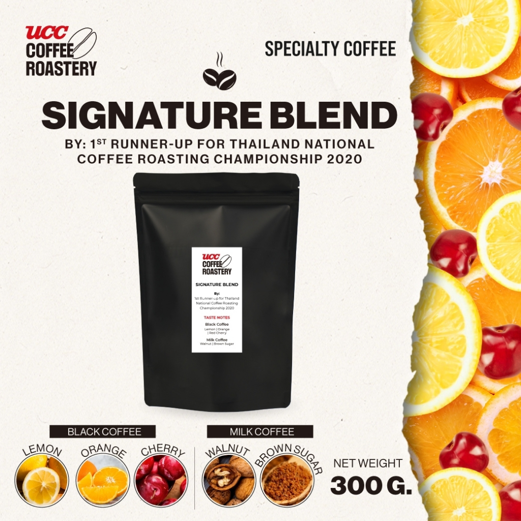 UCC Roastery- Signature Blend (Coffee Bean) เมล็ดกาแฟคั่วอ่อนค่อนกลาง ...