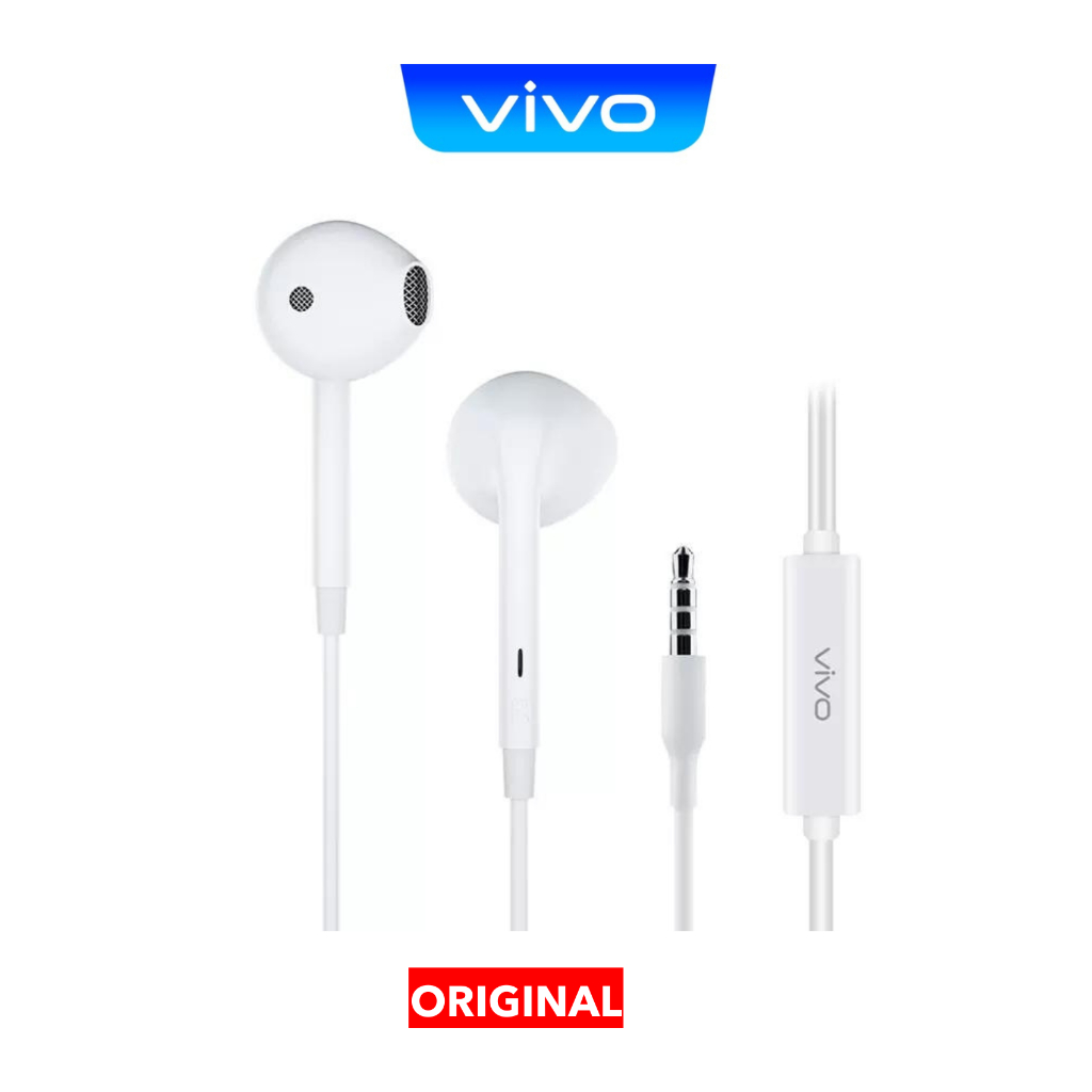 หูฟัง แท้ Vivo jack 3.5mm Vivo Y22 Y02 Z1 Pro Y35 Y21T Y21s Y21 Y16 Y01 ...