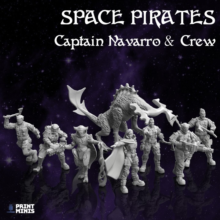 Space Pirates - โมเดลสำหรับ DnD miniature, [Made to order ส่งพัสดุภายใน 1-3 วัน] | Shopee Thailand