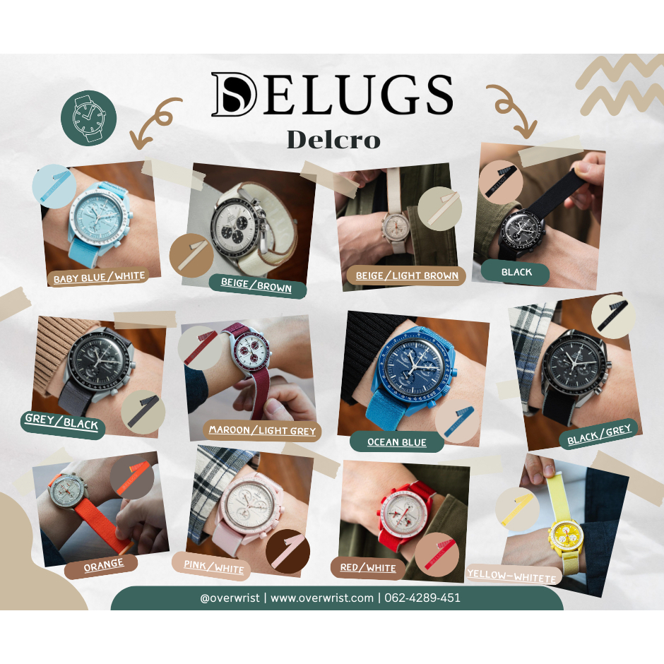 สายนาฬิกาแบบผ้า รุ่น Delugs Delcro | Shopee Thailand
