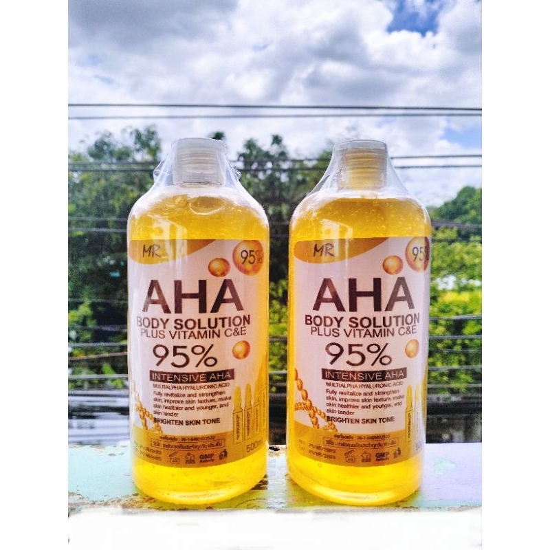 1แถม1 เอเอสเอ บอดี้ โซลูชั่น ( MR Brand ) AHA Body Solution 500ml Plus Vitamin C&E 95% | Shopee ...