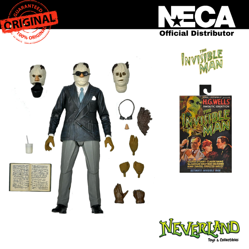 NECA Universal Monsters Ultimate Invisible Man 7" Scale Action Figure ...