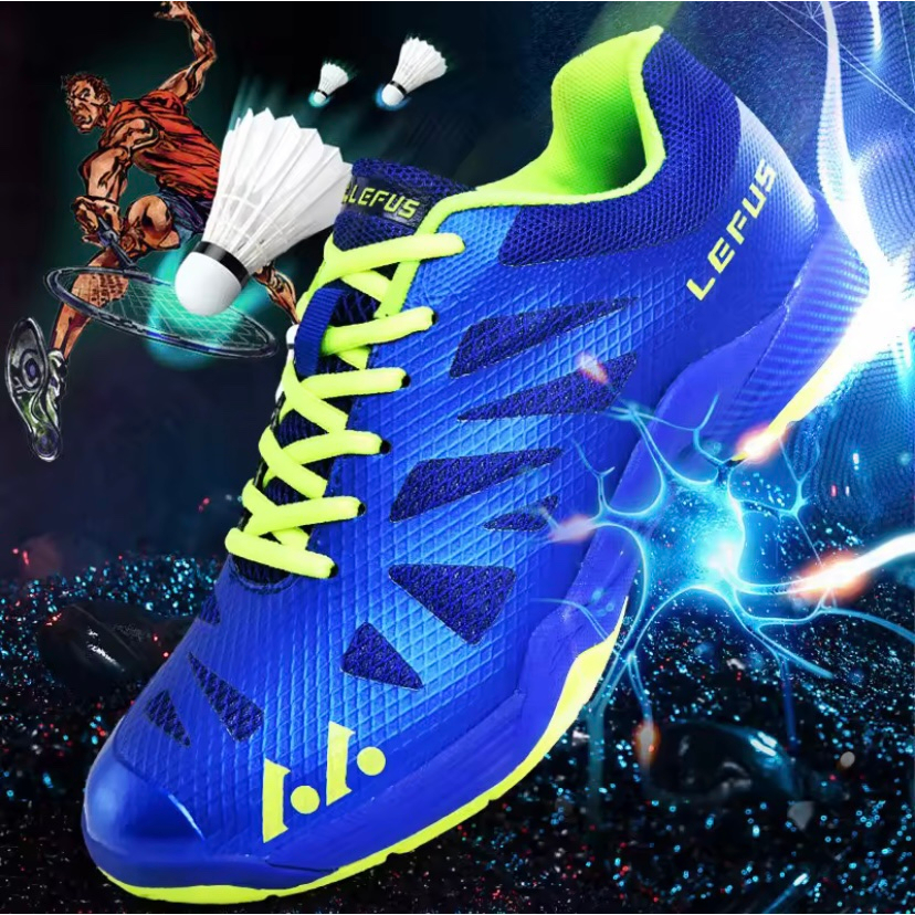 LEFUS BADMINTON SHOES - L010 สีน้ำเงิน | Shopee Thailand