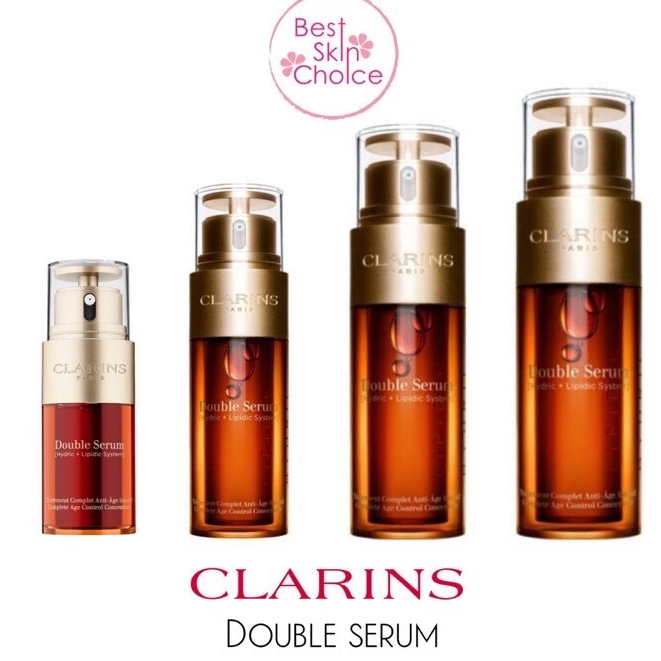 แท้ 100% Clarins Double Serum Complete Age Control Concentrate | Shopee ...