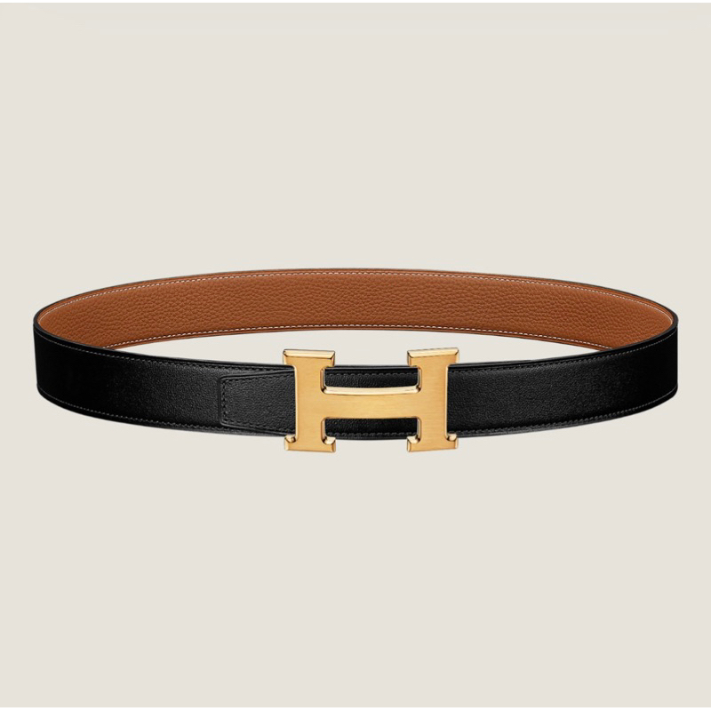 Hermes H belt buckle & Reversible leather strap 32 mm | Shopee Thailand