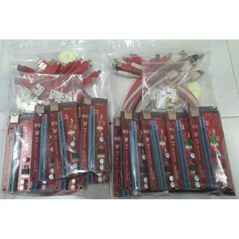 [สินค้า2ชุด] ชุดสายไรเซอร์มี 8 ชุด Usb 3.0 to 5-Pin Mini Pcie Riser ...