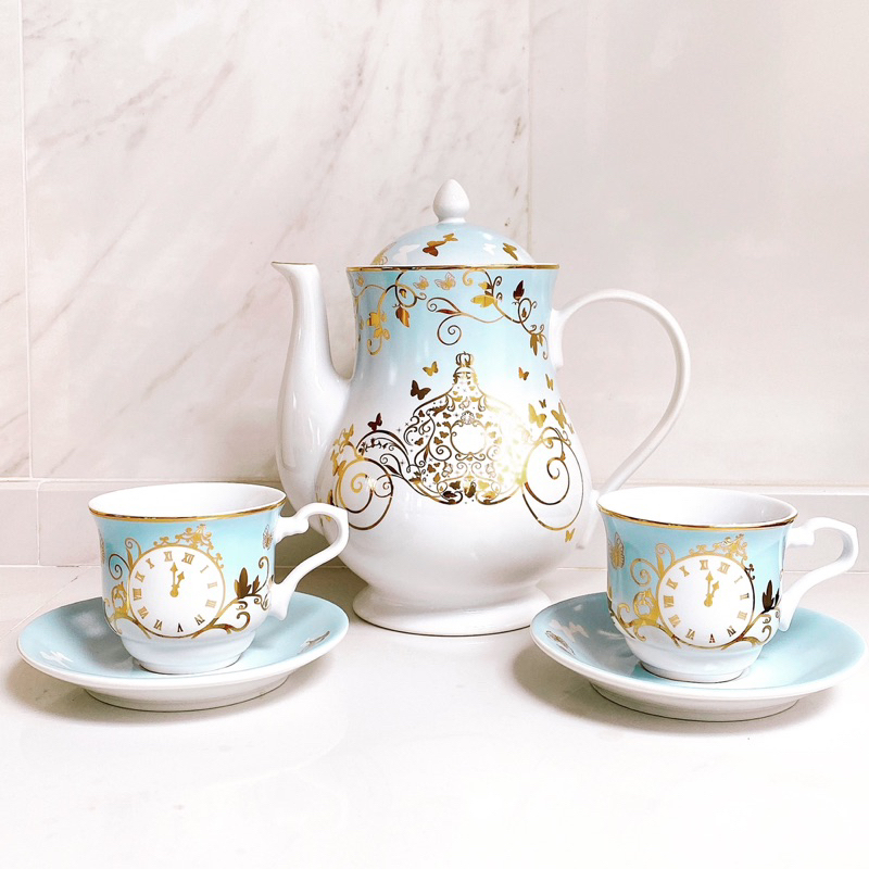 (พร้อมส่ง) Cinderella tea set เซ็ตน้ำชาลายซินเดอเรลล่า | Shopee Thailand