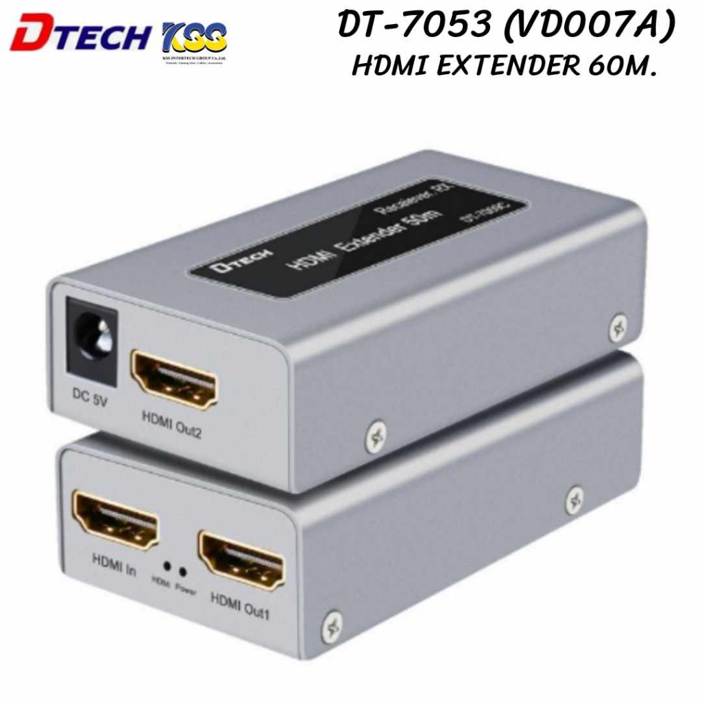 DTECH DT-7053 (VD007A) HDMI EXTENDER CAT5e/CAT6 60m | Shopee Thailand