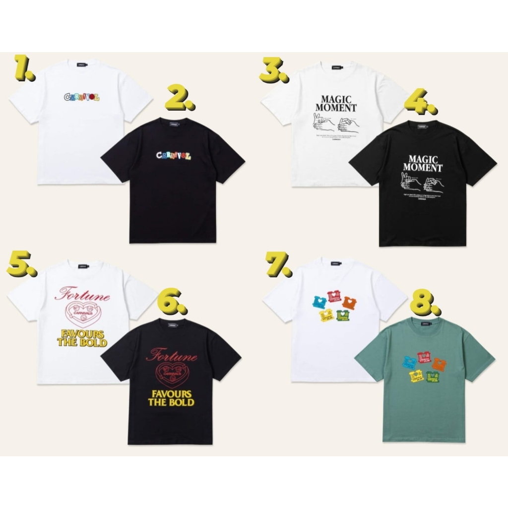 [ ของแท้ ] เสื้อยืด CARNIVAL FW23 T-SHIRT ทรงปกติ ของใหม่ มือ1 พร้อมส่ง ...