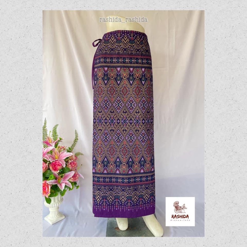Saronga Lanna seasonผ้าถุงลายขอนารี ผ้าลายขอเจ้าฟ้าฯ เย็บสำเร็จแบบผูก ...
