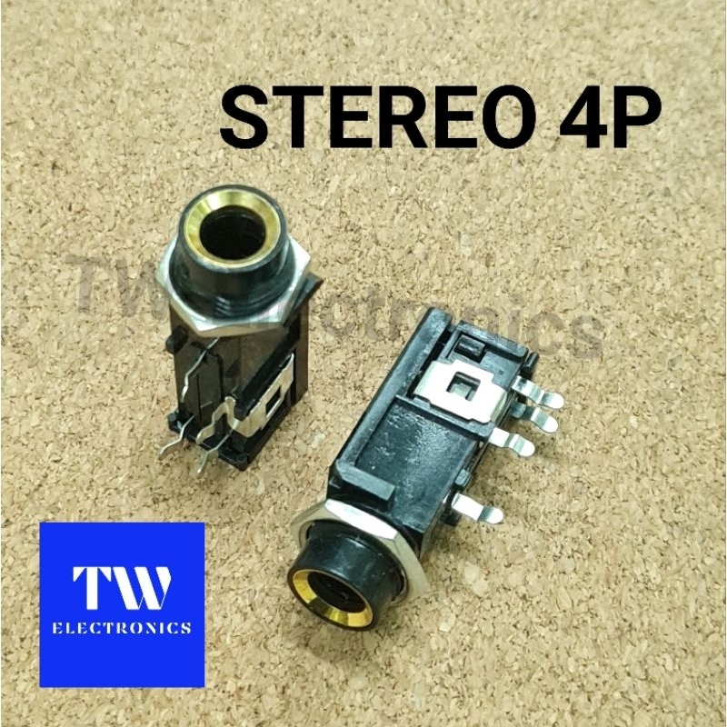 แจ็คโฟนสเตอริโอลงปริ้นท์,TRS 6.35 Stereoลงปริ้นท์4ขา,1/4"TRS Stereo PCB ...