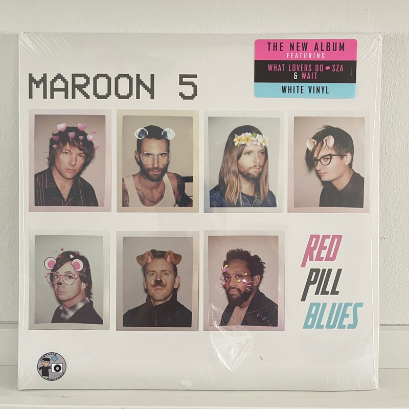แผ่นเสียง maroon 5 Red pill Blues **White vinyl /US มือหนึ่ง ซีล ...