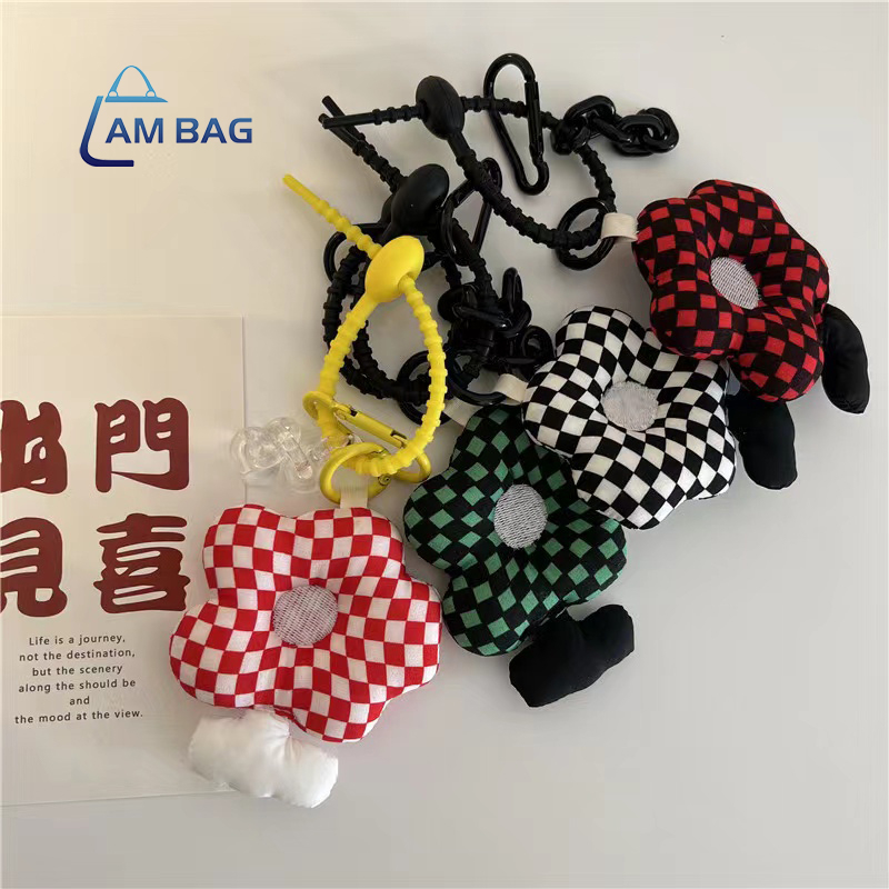 Ambag พวงกุญแจดอกไม้ลายสก๊อตหลากสี | Shopee Thailand