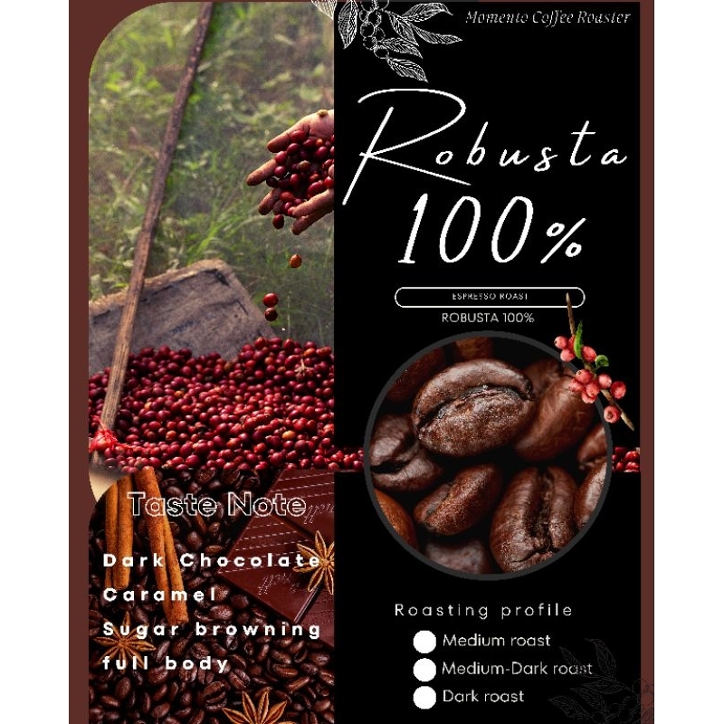 Robusta ล้วน 500 กรัม เมล็ดกาแฟโรบัสต้าระนอง คั่วกลาง-เข้ม | Shopee ...