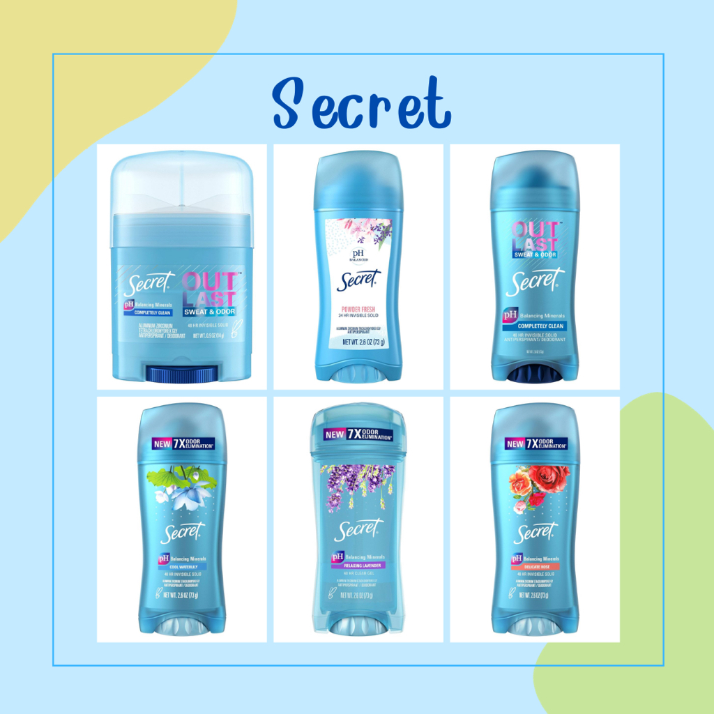 (พร้อมส่ง) Secret Clear Gel & Solid Antiperspirant Deodorant โรลออน ...