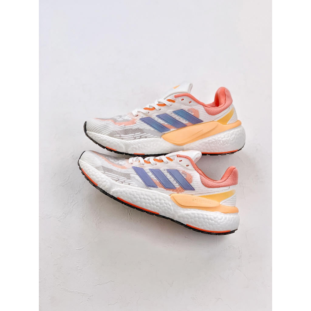 Adidas Originals Solarboost 5 สวมกันลื่นป้องกันการลื่นไถลแฟชั่นวินเทจ ...