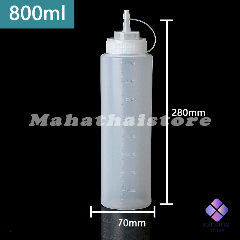 Mahathai ขวดบีบซอส สำหรับน้ำเชื่อม มายองเนส นม มีฝาปิด 240/360/450/500/680/800/1000ml | Shopee ...