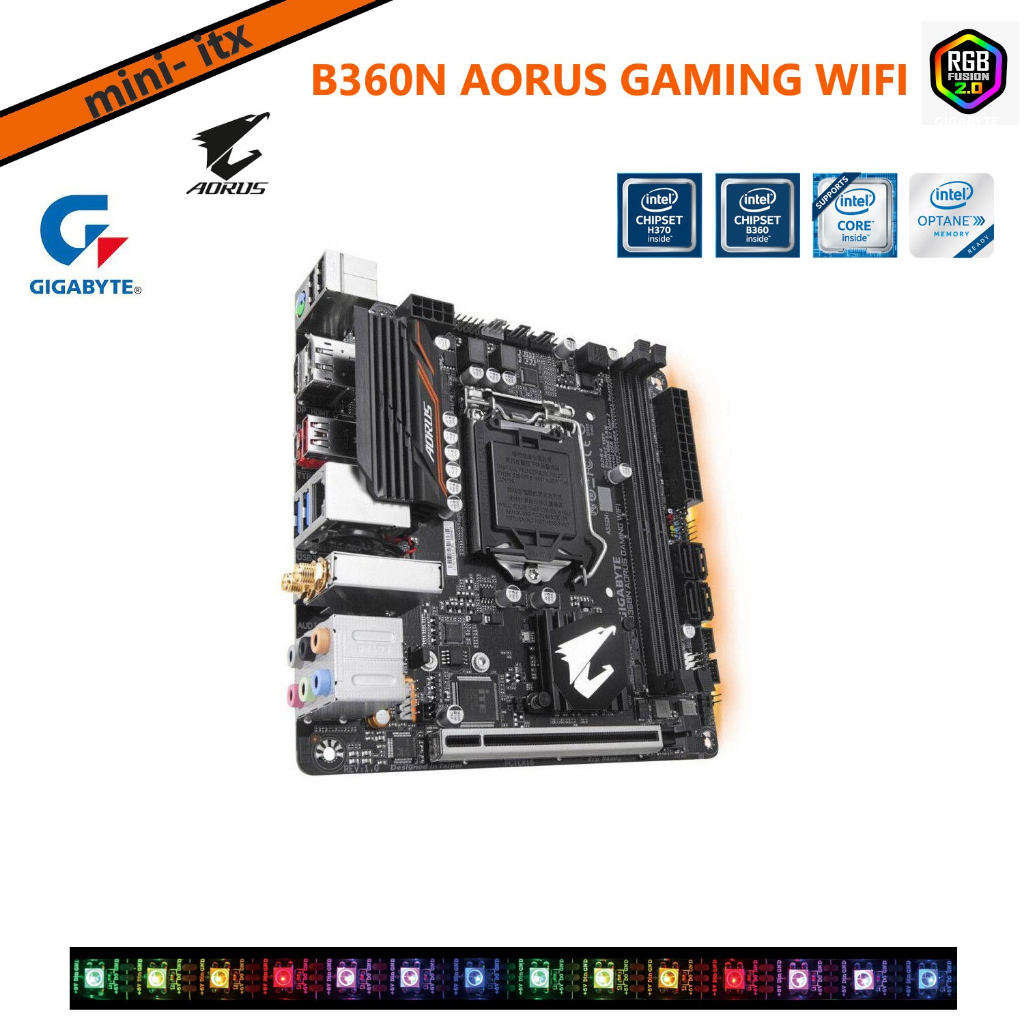 GIGABYTE B360N AORUS GAMING WIFI ITX เมนบอร์ด Intel 8-9 | Shopee Thailand
