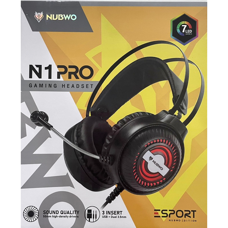 หูฟังเกมมิ่ง Nubwo N1 PRO Gaming Headset หูฟังคอม หูฟัง Stereo มือสองสภาพ 100% ใช้น้อยมาก ประกัน ...