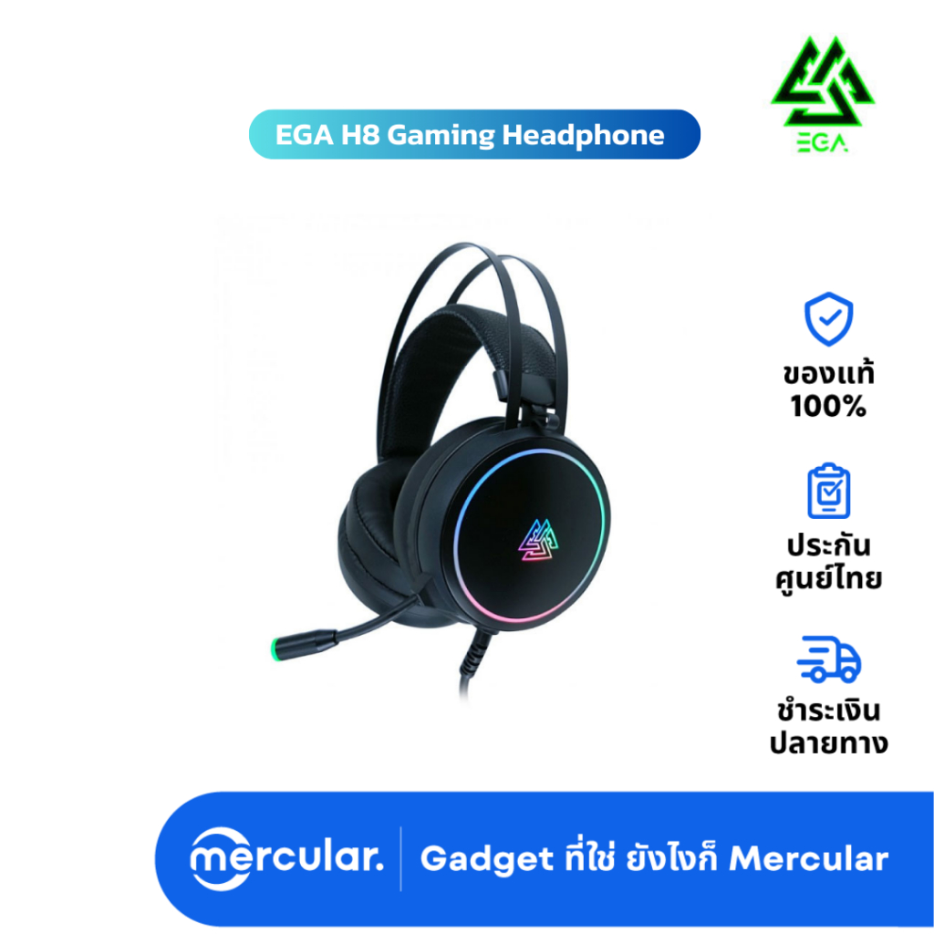 หูฟัง EGA H8 Gaming Headphone หูฟังเกมส์มิ่ง | Shopee Thailand