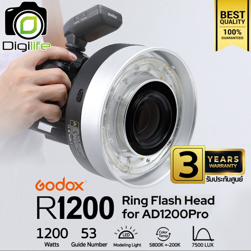 Godox Ring Flash Head R1200 1200W For AD1200Pro ถ่ายรูป ถ่ายวิดีโอ - รับประกันศูนย์ Godox ...