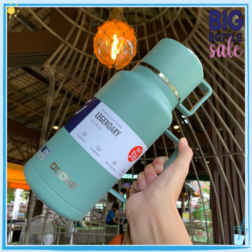 DB-23678/79 DODGE กระบอกน้ำพกพา เก็บความร้อน-ความเย็น สแตนเลส 316 ขนาด 1600ml./2000ml. | Shopee ...