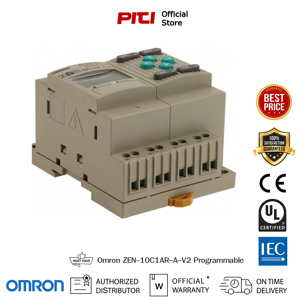 Omron Programmable ZEN-10C1AR-A-V2 LCD 10I/O แรงดันแหล่งจ่าย 100-240VAC ...