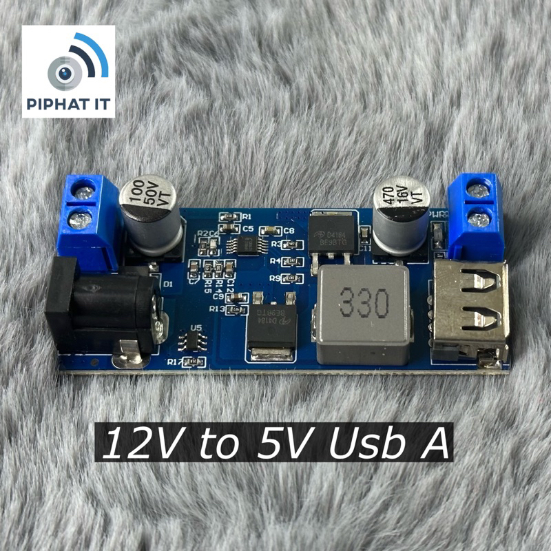โมดูลใช้กับงานกล้องวงจรปิดและอื่นๆ DC to DC 24V/12V to 5V 5A USB A | Shopee Thailand