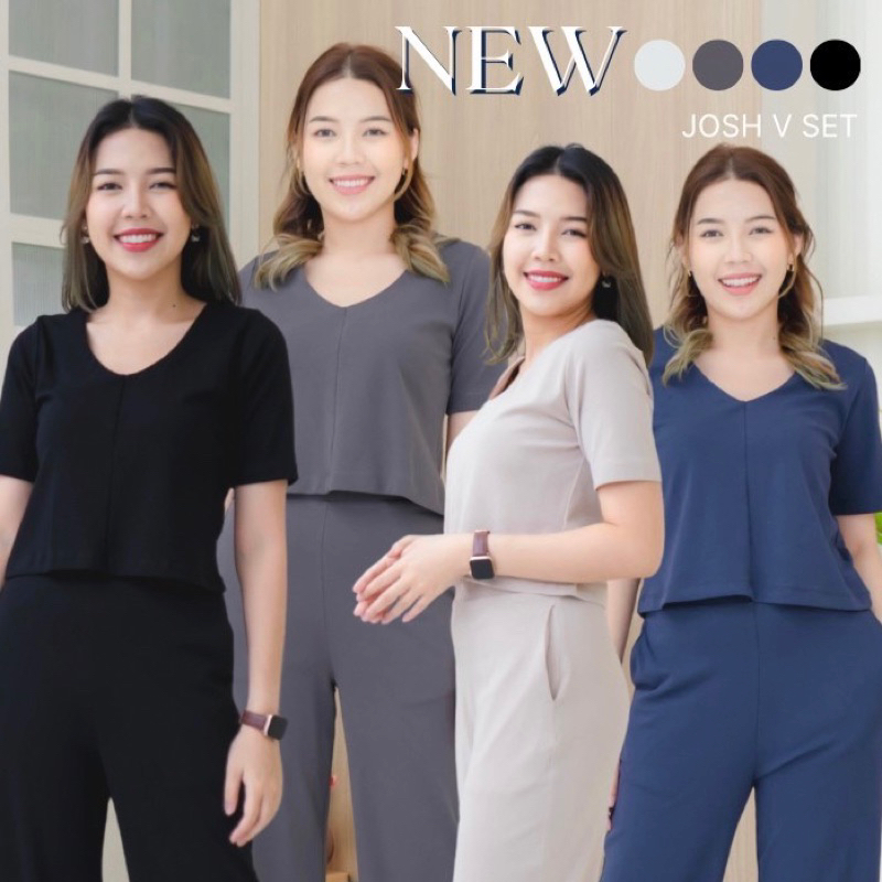 Viris Zamara 93975 Josh V-Shirt (เสื้อคอวี) | Shopee Thailand