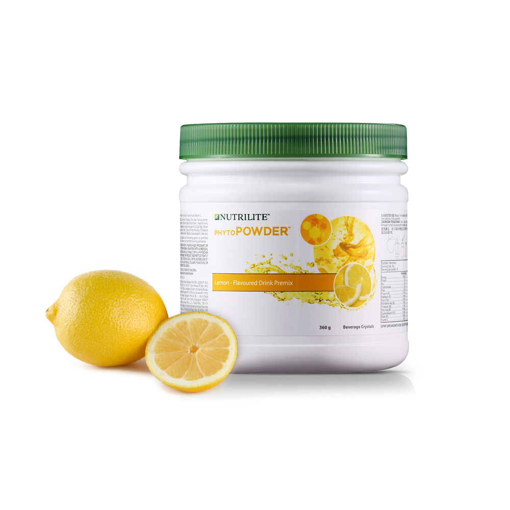 Nutrilite Phyto powder แบบกระปุก รสเชอรี่ ส้ม มะนาว ขนาด 360 g/160g ...